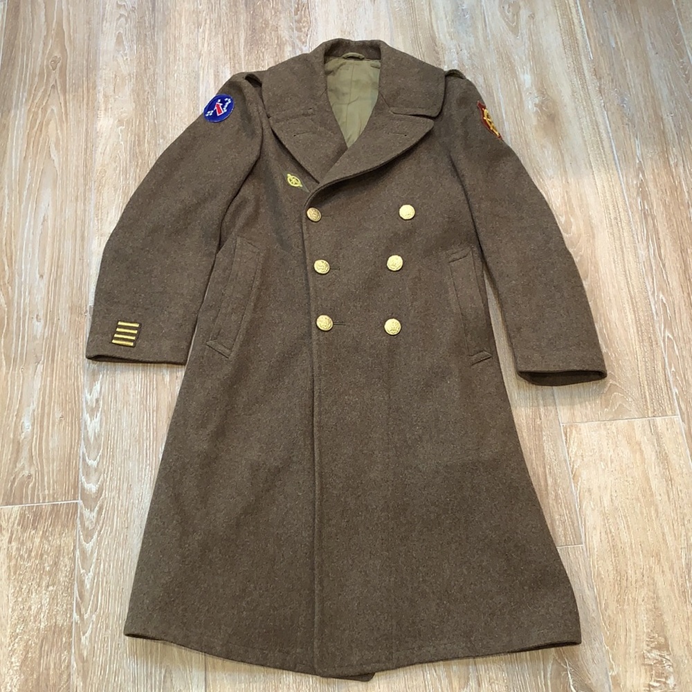 Rare Vintage Wool Army Overcoat - Gem